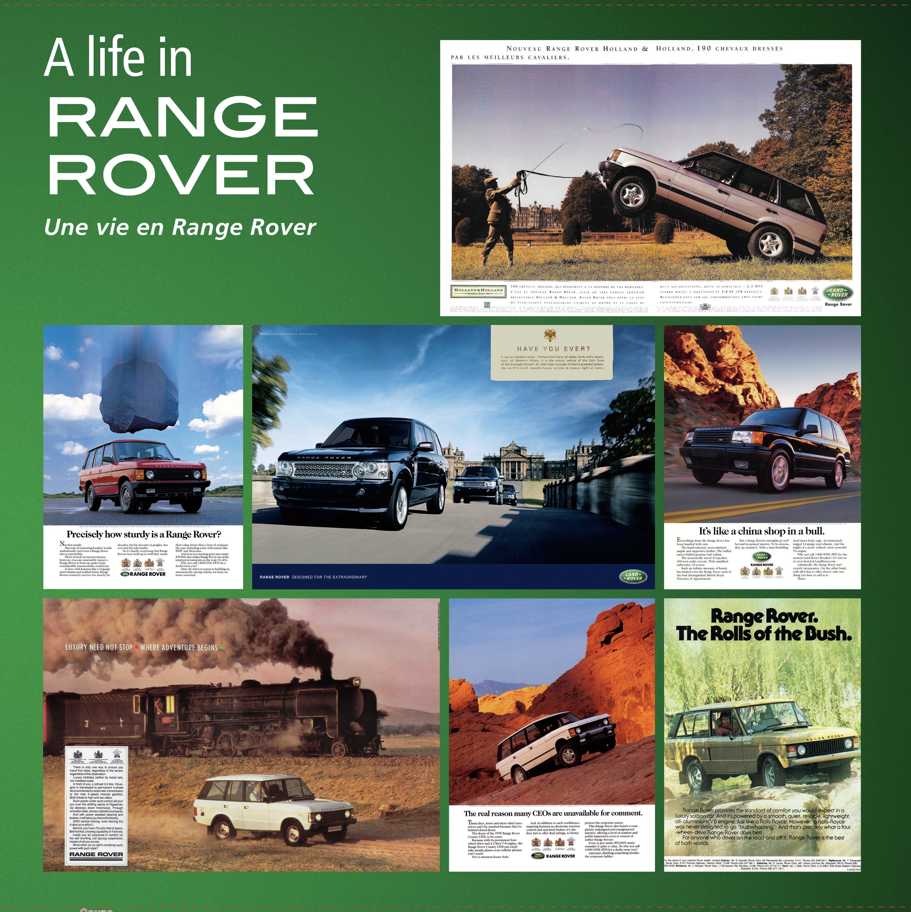 a life in range rover story book of advert – A Life in Cars